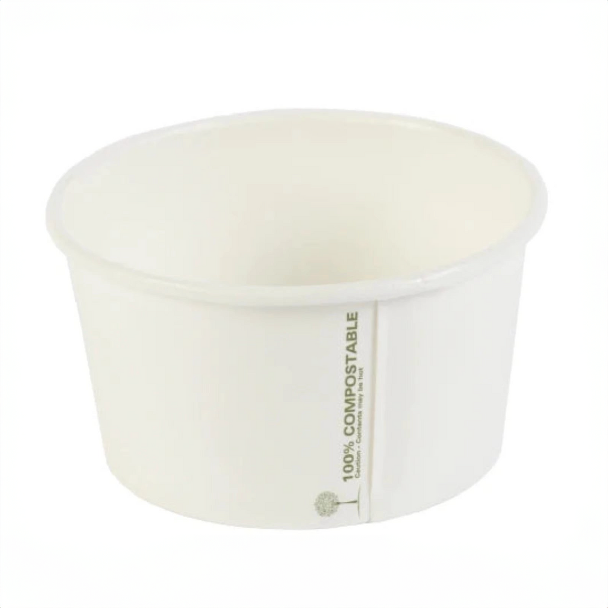 White Compostable Soup Container 12oz - 500 Pack | Hot Food Containers ...