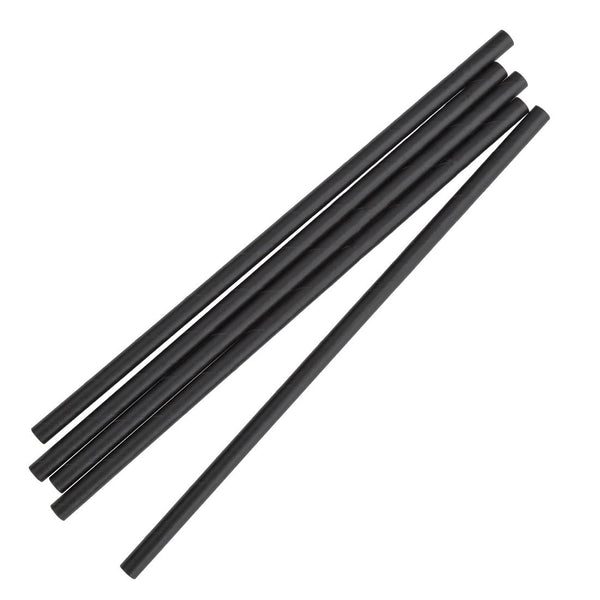Black Paper Straw 8" - 250 Pack – Tiki Packaging